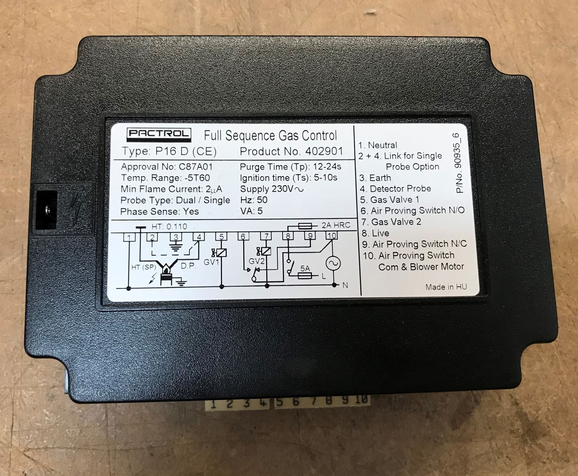 MJT Controls-P16D (402901) CONTROL BOX